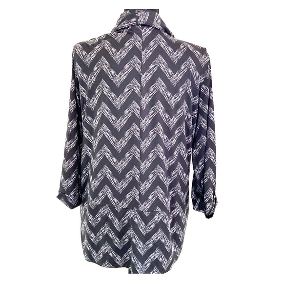 Robert Louis | Jackets & Coats | Chevron 34 Sleeve Drapey Jacket Large ...